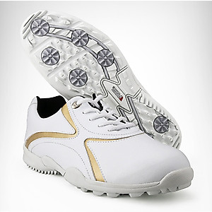 PGM Waterproof Spikeless Golf Shoes for Women Gold
