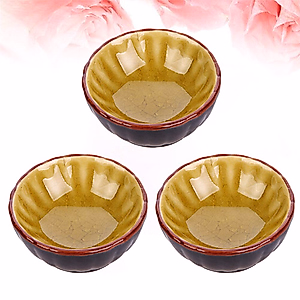 DOITOOL 3PCS para mini postres vinegar bowl serving bowl chip dip bowl appetizer tray mustard bowl seasoning dish dessert plate pickles headset essential oil dipping sauce bowl
