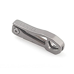 TUNYI Mini Folding Pocket Knife, EDC Tiny Package Knife, 1" Stainless Steel Blade with Titanium Alloy Handle, Ultra Compact and Lightweight