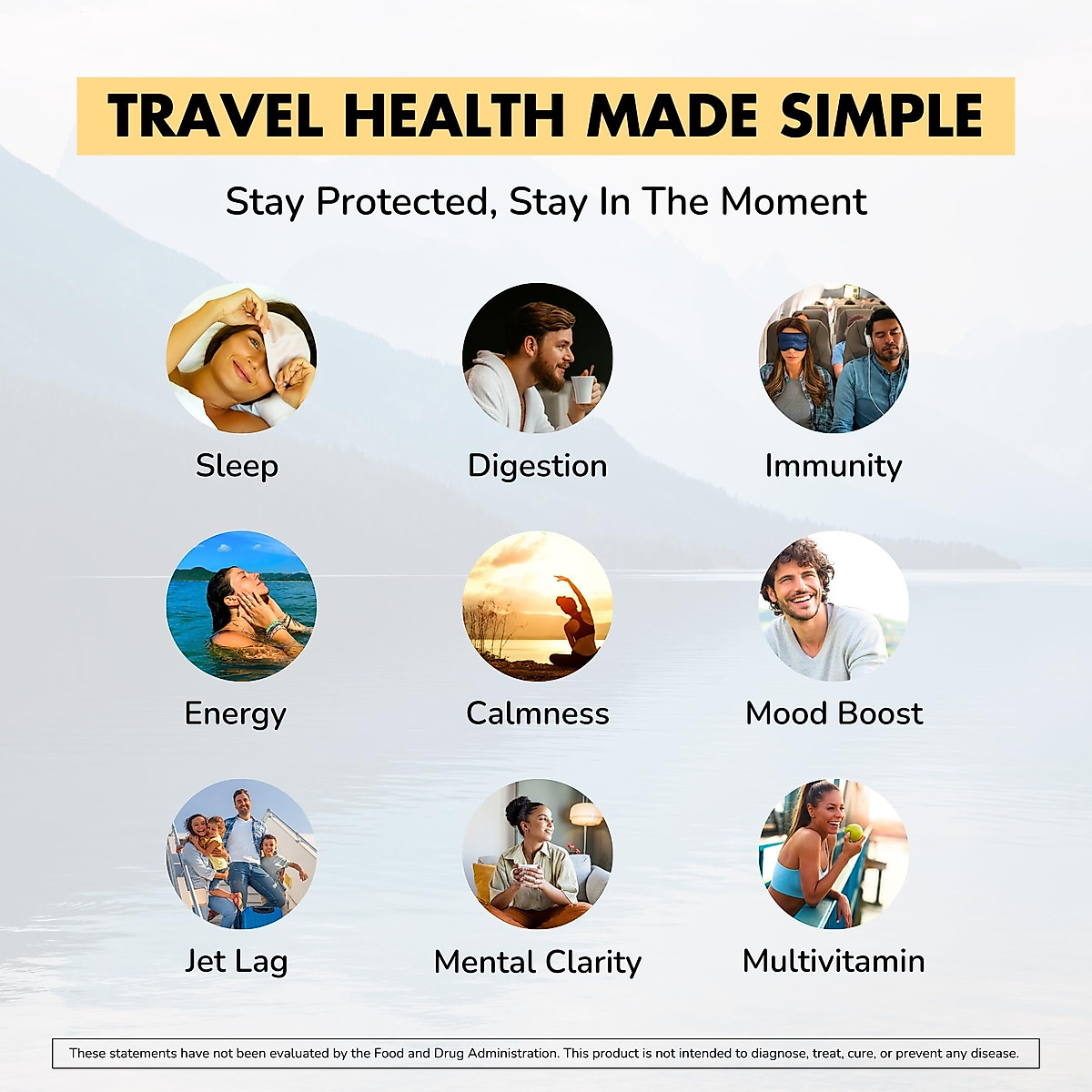 Co-Pilot All-in-1 Travel Supplement: Jet Lag Prevention + Ashwagandha, Rhodiola, D3+ for Immune Support, Energy, Digestive Health | Airplane Travel Essentials Multivitamin - Vegan | 60 Count