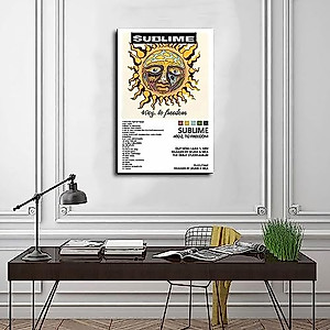 Sublime Poster 40oz. to Freedom Music Album Poster Canvas Poster Wall Art Decor Print Picture Paintings for Living Room Bedroom Decoration Unframe:12x18inch(30x45cm)