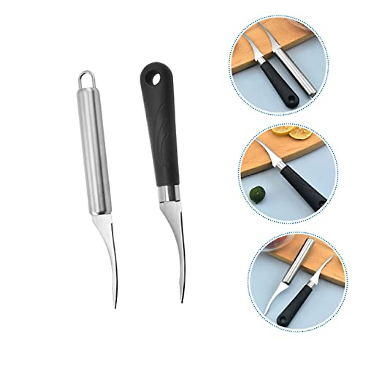 Angoily 2pcs Shrimp Thread Cutter Lobster Shrimp Peeling Tool Seafood Picks Shrimp Cleaner Tool Shrimp Line Cleaner Kitchen Gadgets Stainless Steel Peeling Machine Seafood