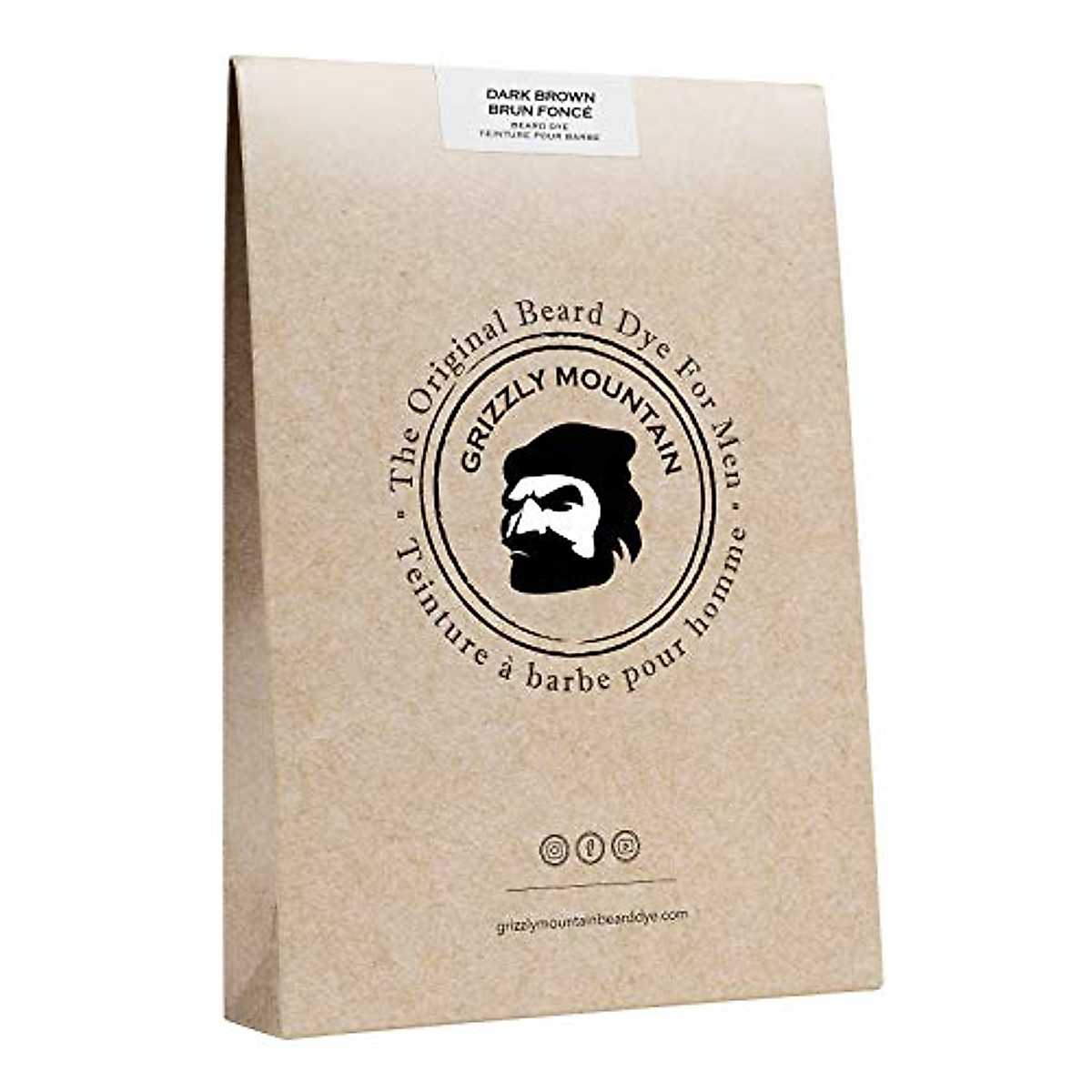 Grizzly Mountain Beard Dye - Organic & Natural Dark Brown Beard Dye