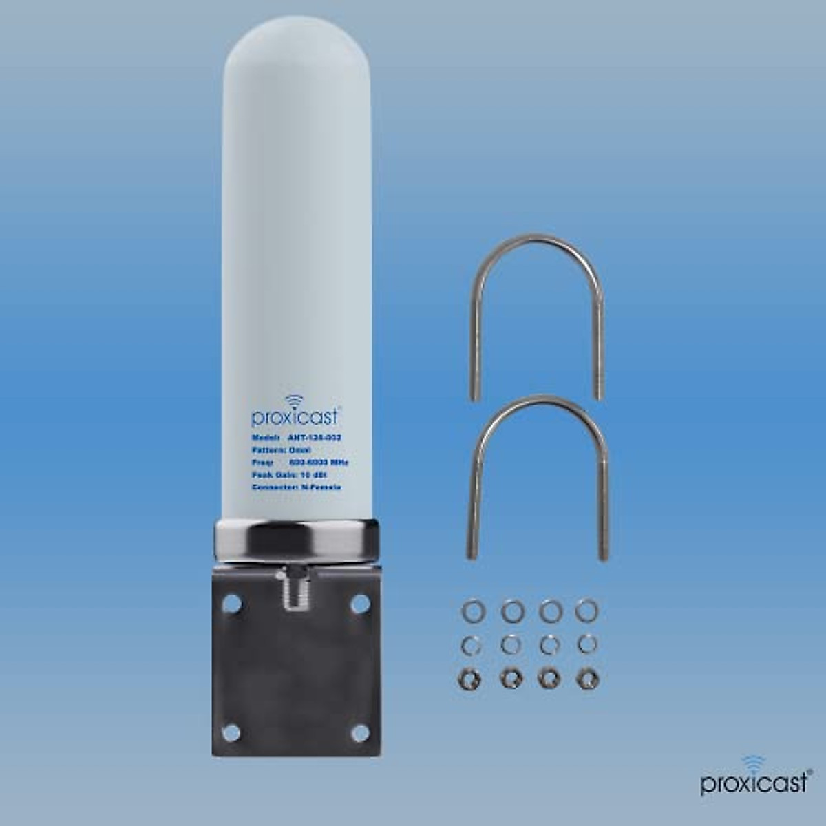 Proxicast High Gain 10 dBi Universal Wide-Band 4G / LTE, 5G & WiFi Omni-Directional Outdoor Pole/Wall Mount Antenna for Verizon, AT&T, T-Mobile (ANT-126-002)