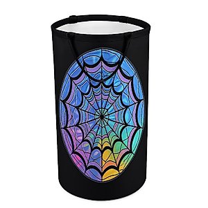 Spider Web Wednesday Large Laundry Basket Laundry Hamper Bag Washing Bin Clothes Bag Collapsible Tall With Handles Travel Bathroom College