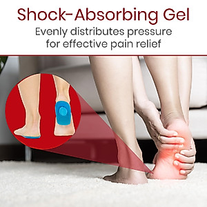 Vive Envelop Gel Heel Cups - Heel Cushion for Women, Men, Bone Spur, Plantar Fasciitis Support - Shoe Inserts Provide Foot Pain Relief