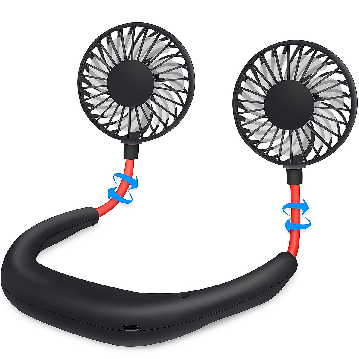 SZ-JIAHAIYU Neck Fan Portable Face Fan Personal USB Hands-Free Mini Wearable Sports Handheld Cooling Small New Fans Around Your Neck for Travel Office Room Household Outdoor, 300*190