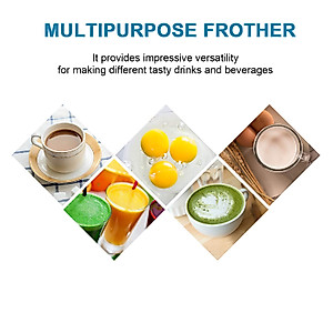 Milk Frother, Rechargeable hand-Held Electric Milk Frother 3 Adjustable USB Charging Can Be Used forBulletproof Coffee Protein Drinks Matcha Coffee Whisk (Black)