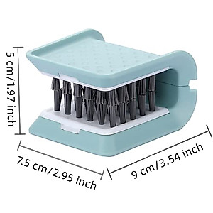 JoinHere U Shape Knife Washer Blade Brush Knife Cleaner Cutlery Brush - Blade Cleaning Brush Cutlery Cleaner Brush Double Sided Cleaning Brush Cleaning Supplies for Housekeeping