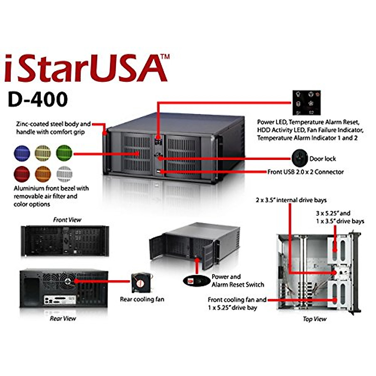 iStar D Storm D-400 4U Rackmount Server Chassis