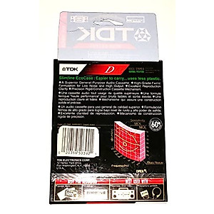 TDK D120 Dynamic Performance High Output IECI/Type I Normal Position Audio Cassettes D-120L2-2 Pack