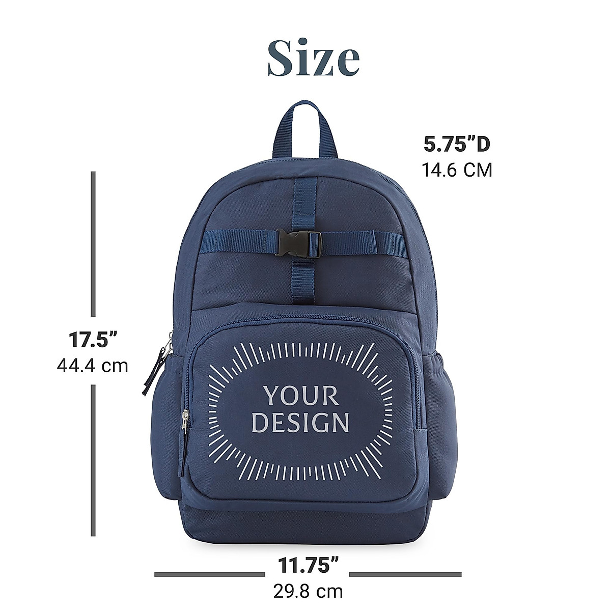 Let's Make Memories Navy Graphic Backpack - Personalized Back to School - Shark
