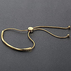 Gold Adjustable Slider Bracelets for Women Bar Friendship Bangle Bracelet Dainty Gold Bar Strand Bracelet Fashion Jewelry Gifts