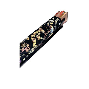 PandaTak Bright Flash Reflective Fan Holster, Hand Fan Carrier Fan Bag with Stretchy Elastic Bands, Ideal Hand Held Fan Accessory for Circuit Parties and Raves, Suitable for Large Fans (Mushrooms)