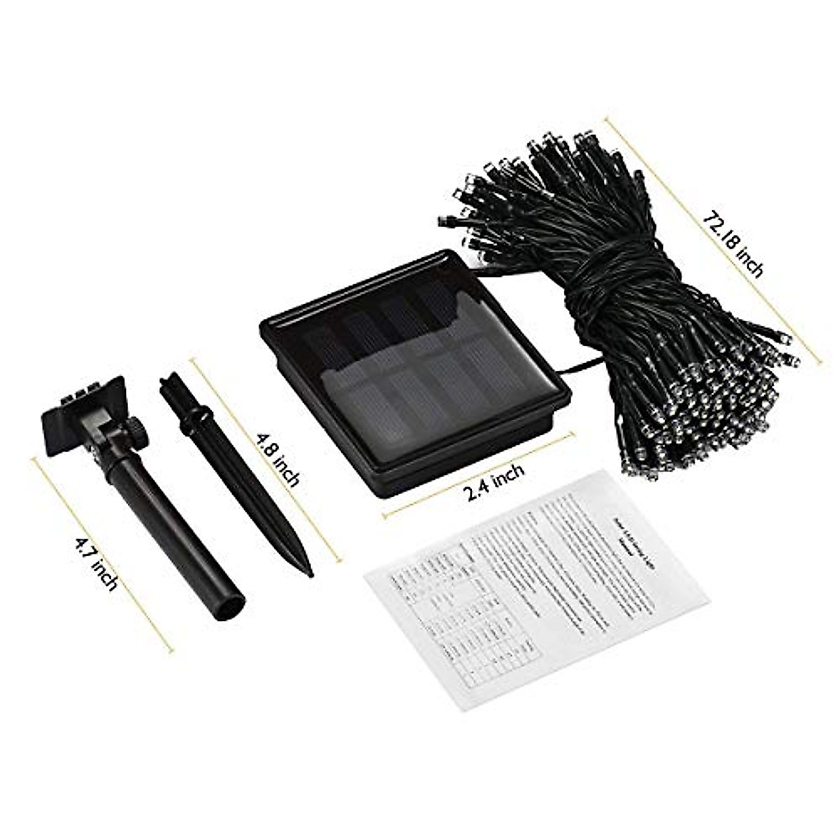 balacoo Christmas Lamp- Solar Powered String Lights Fairy Outdoor String Decorative Lights 72ft 200 LED Solar Ambience Starry Lights for Outdoor Garden Home Wedding Christmas Party Waterproof (White)