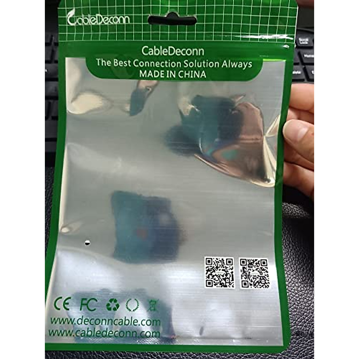 CableDeconn DisplayPort 1.4 to HDMI 2.1 8K Cable 2 m Converter 8K @ 30Hz 4K @ 120Hz Directional Compatible with DisplayPort PC and HDMI Displays