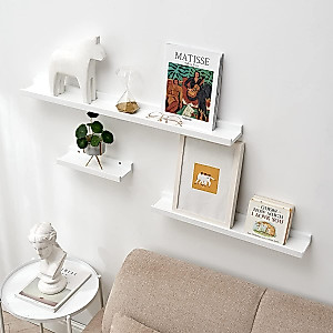 Recogwood 48 Inch Long Floating Shelves Wall Mounted Set of 2, Solid Oak Wood Shelf for Storage, Rustic Hanging Shelves for Display, Bedroom Living Room Bathroom Kitchen, 48 * 4 * 1.5