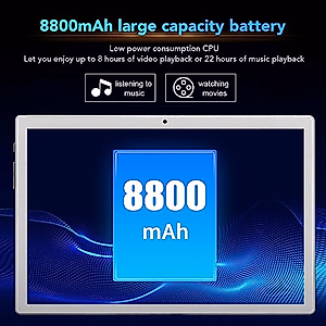 10.1 Inch Android 11 Tablet, 2.4 5G WiFi 8 RAM 128GB ROM 1920x1200 MT6755 Octa Core Processor Tablet AU Plug 100‑240V (Green)