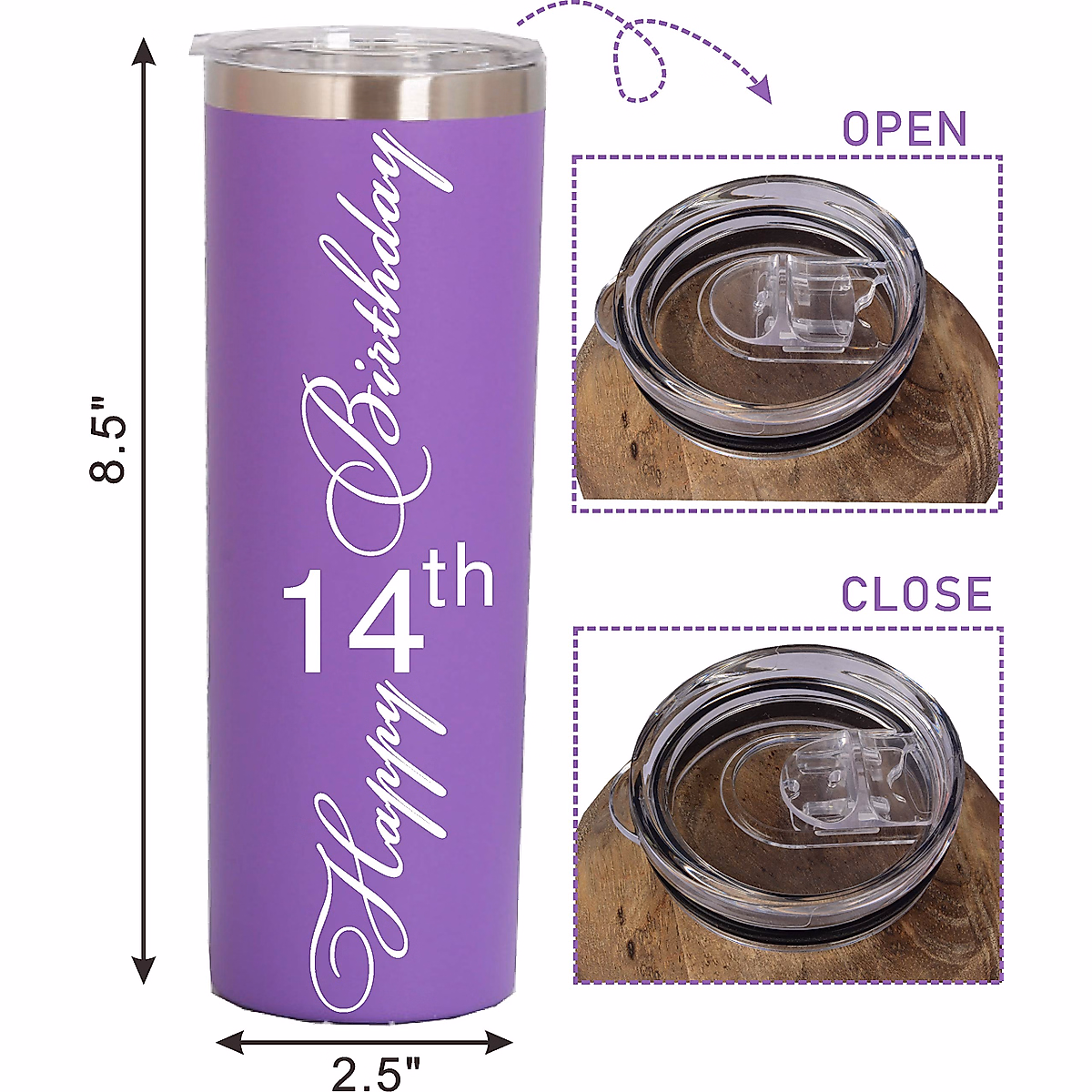 14th Birthday,14 Year Old Girl Birthday Decorations,Birthday Gift for 14 Year Old Girls,14 Birthday Decorations for Girls,Gifts for 14 Year Old Girl,14 Birthday Gifts for Girls,14th Birthday Tumbler