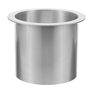 MAGICLULU 15cm Drop-in Trash Chute, Stainless Steel Countertop Built-in Trash Can Waste Bucket Round Bottomless Embedded Trash Bin Trash and Waste Chute