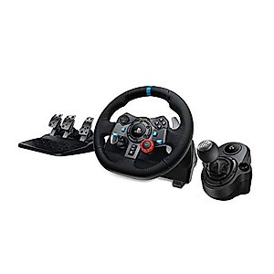 Logitech G29 Driving Force Racing Wheel + Floor Pedals + G Driving Force Shifter Bundle - PS5/PS4/PC