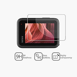 FitStill Screen Protector for GoPro Hero 11/10 / 9 Black, Ultra lear Tempered Glass Back Screen Protector + Tempered Glass Lens Protector+Tempered Glass Front Screen Protector+Lens Cover - 2 Packs
