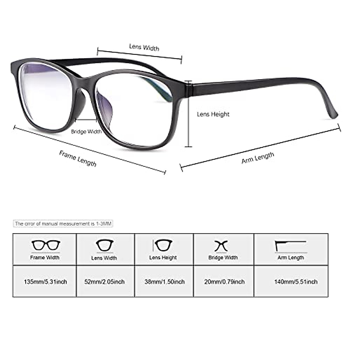 Photochromic Transition Nearsighted Distance Glasses For Men and Women Retro Myopia Glasses TR90 Lightweight Negative Power Shortsighted Eyeglasses Black Full Frame Eyewear Anit UV & Glare Sunglasses