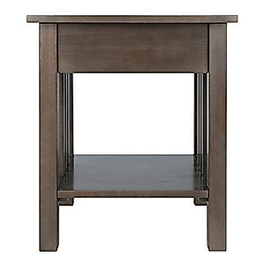 Winsome Stafford Occasional Table, Oyster Gray 19.92 x 18.98 x 22.05