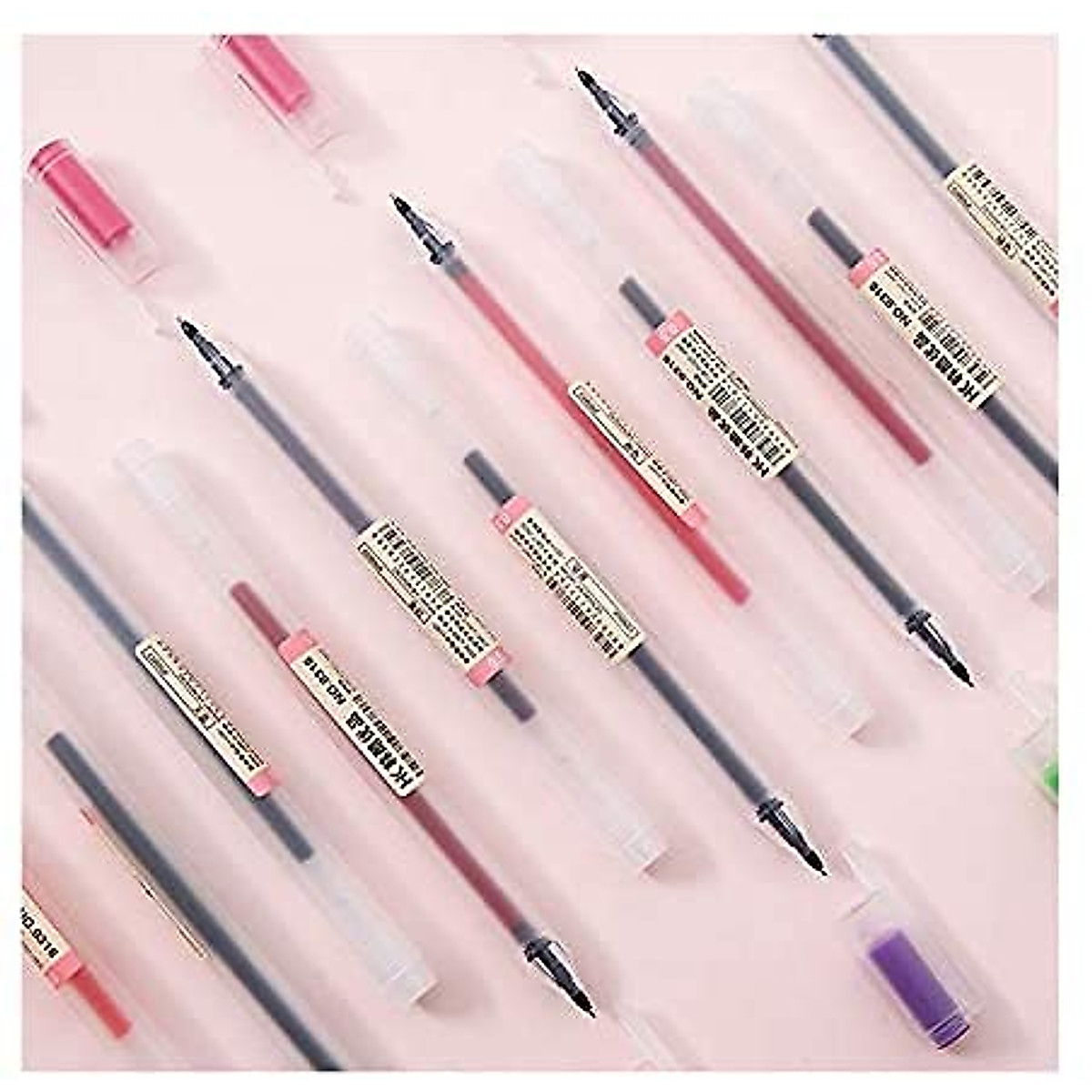 NYKKOLA Japanese Style Gel Ink Ball Point Pen [0.5mm] Fine Ballpoint Maker Pen for Office School Stationery Supply(12PCS Colorful)