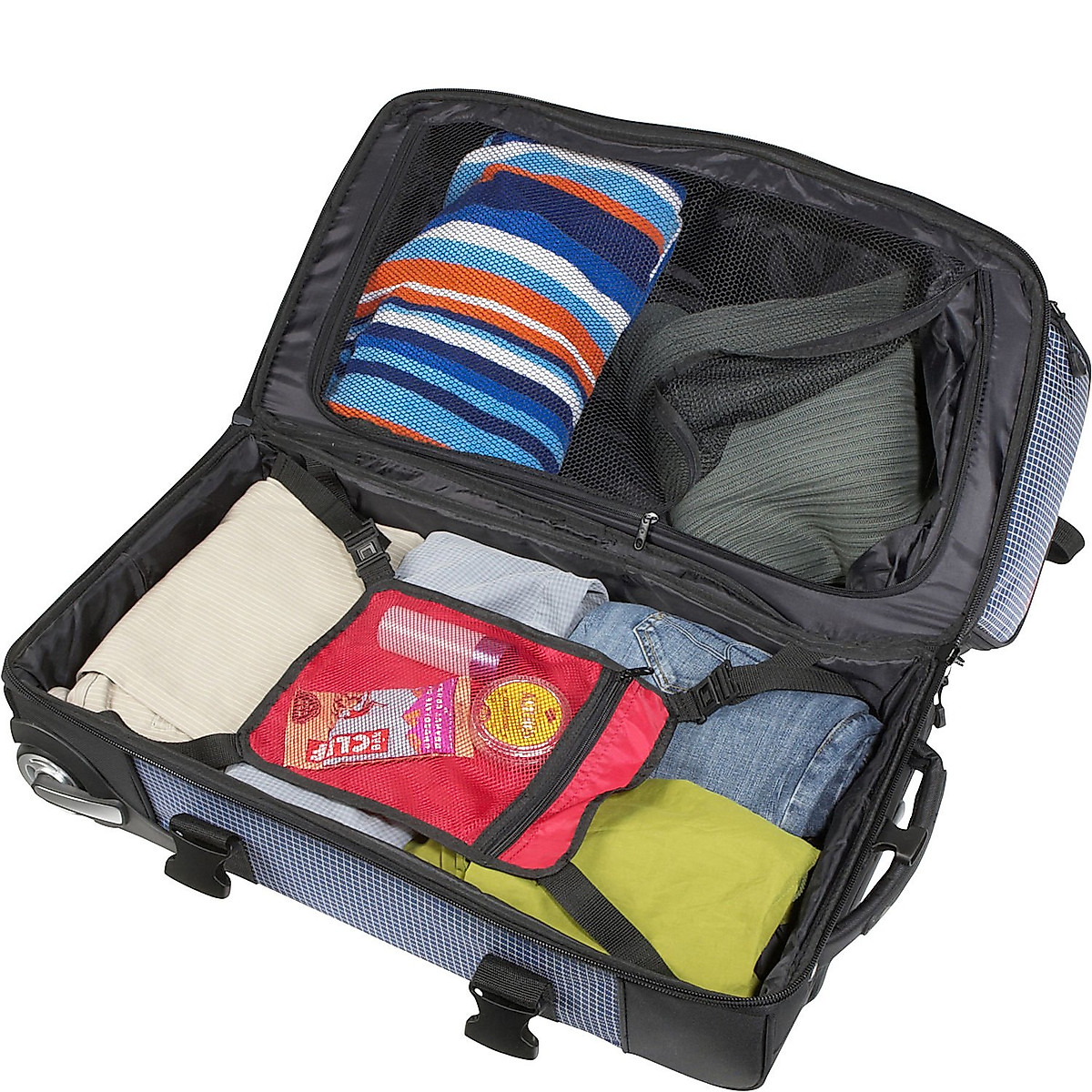 Samsonite Ripstop Wheeled Rolling Duffel Bag, Blue, 26-Inch