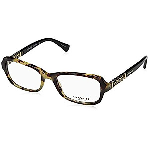 COACH Eyeglasses HC 6075Q 5324 Dark Vintage Tortoise/Black 52MM