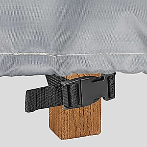 STEECA Patio Coffee Table Cover, Waterproof Rectangular Small Side Table Cover for Outdoor Furniture 48L x 26W x 18H inch