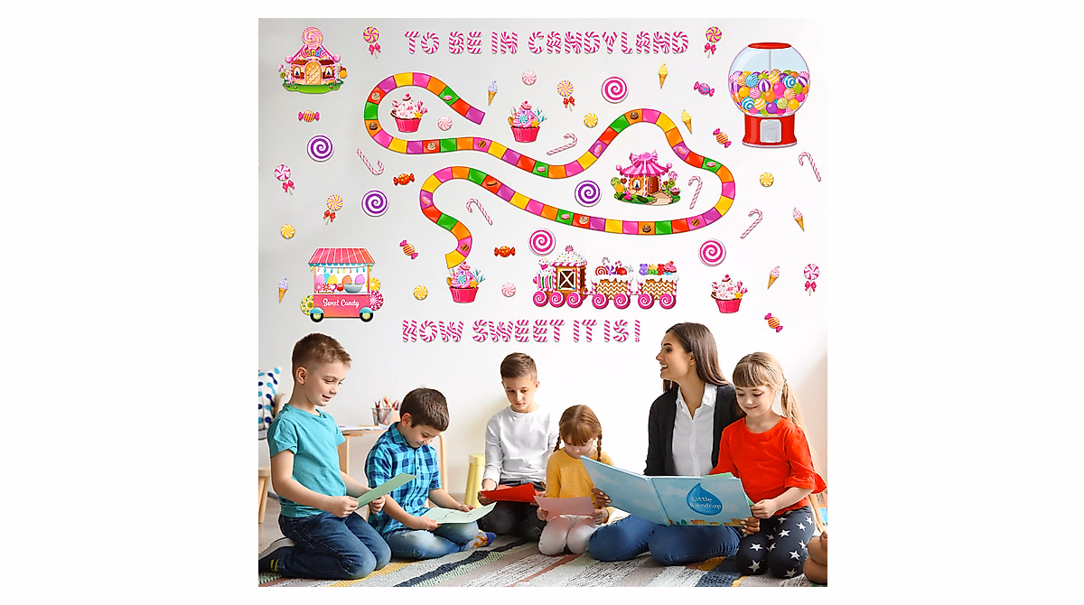 Outus Candyland Ice Cream Bulletin Board Decor Set Classroom Decoration ...
