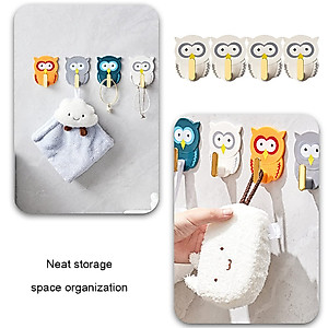 LELEVTXP 4 Pcs Sticky Hooks No Punching Adhesive Hooks Traceless Wall Hangers for General Bathroom Kitchen