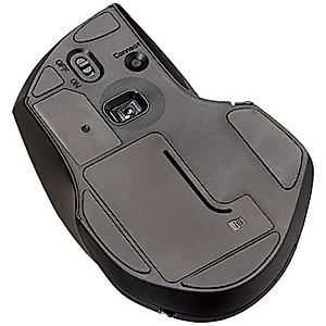 Amazon Basics Full Size Ergonomic Wireless Mouse with Fast Scrolling, Compatible with PC, Mac, Laptop - Black