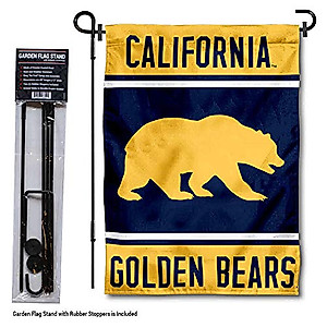 Cal Berkeley Golden Bears Garden Flag with Stand Holder