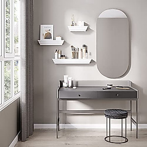 Ballucci Victorian Wall Ledge and Shelf, 12", 16", 24", Set of 3, White