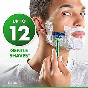 Gillette Sensor3 Sensitive Men's Disposable Razor, 12 Razors