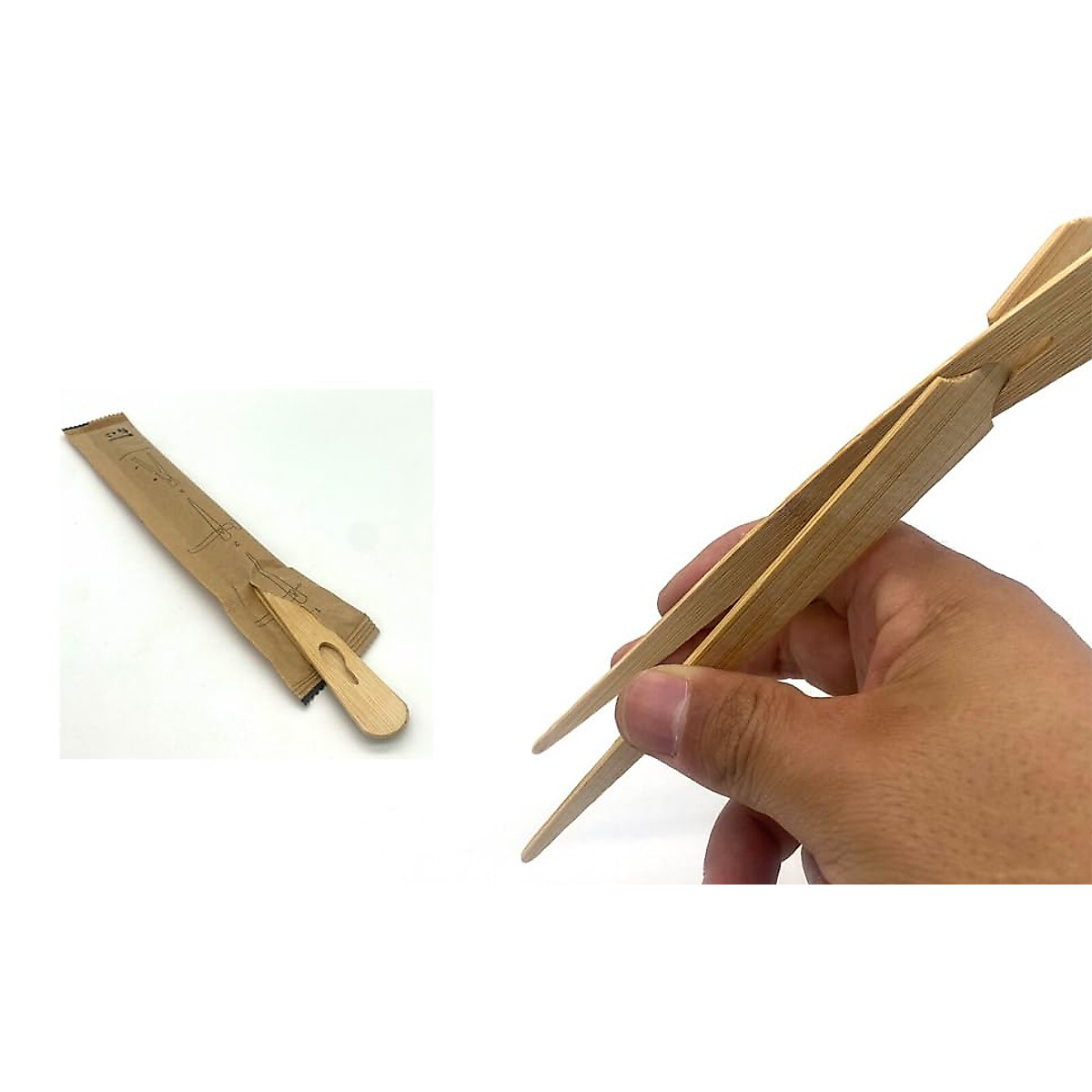 KUMINAMOJA New Disposable Bamboo Chopsticks 100 Pairs, Used By Westerners, Europeans and Americans,Foreigners, Children,Can Be Used In Chinese Restaurants, Hot Pot Restaurants，Japanese Restaurant.