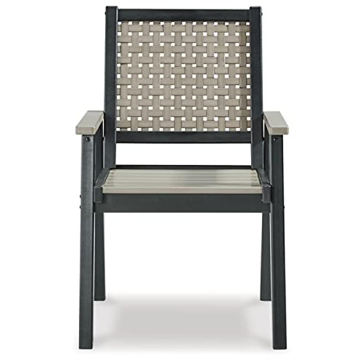 Signature Design by Ashley Mount Valley Arm Chair, 2 Count, Light Brown & Black