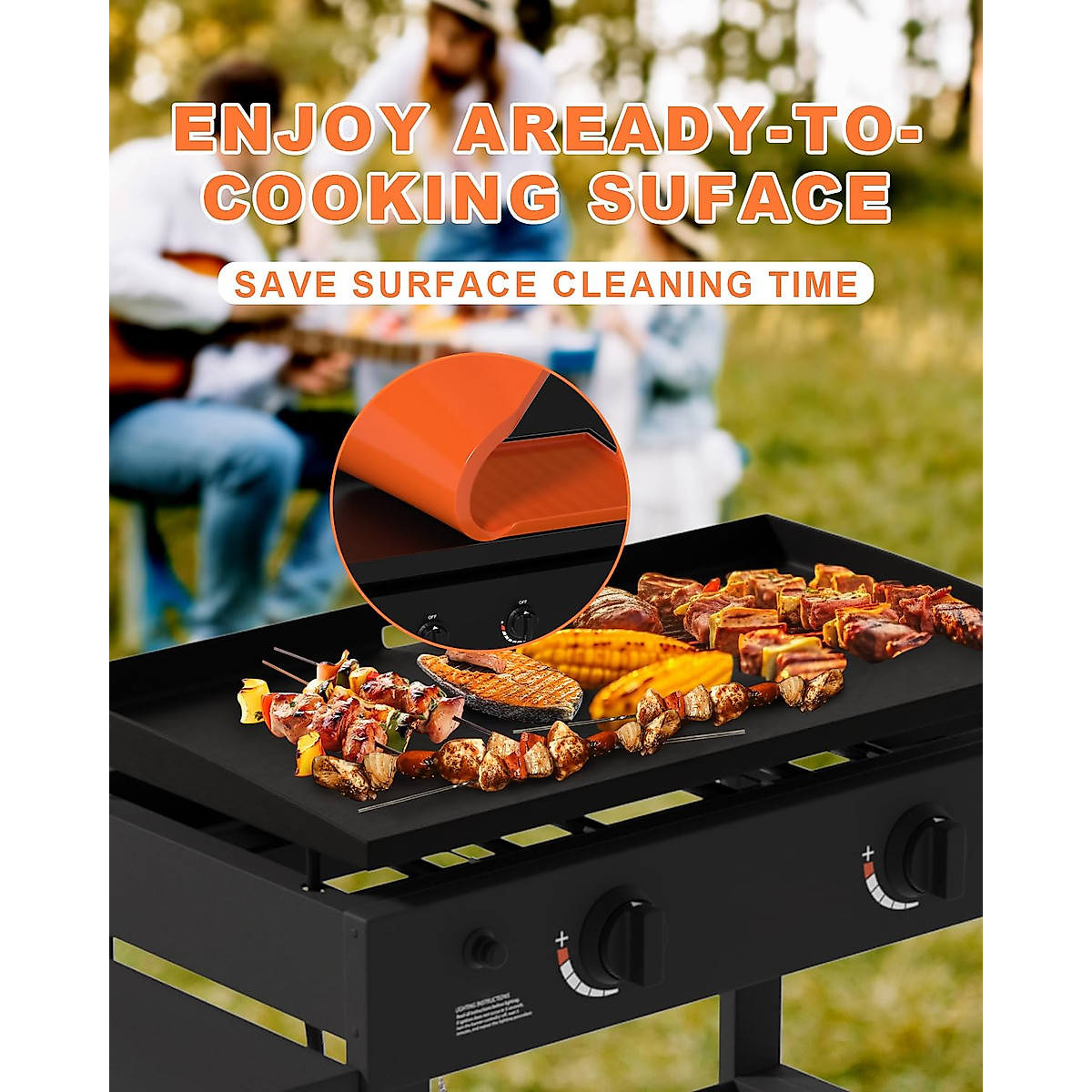 Silicone-Griddle-Mat-Blackstone-Accessories - Cover for Blackstone 28 Inch Griddle Heavy Duty Food Grade Silicone Mat, Protect Griddle from Rodents, Insects, Debris, and Rust