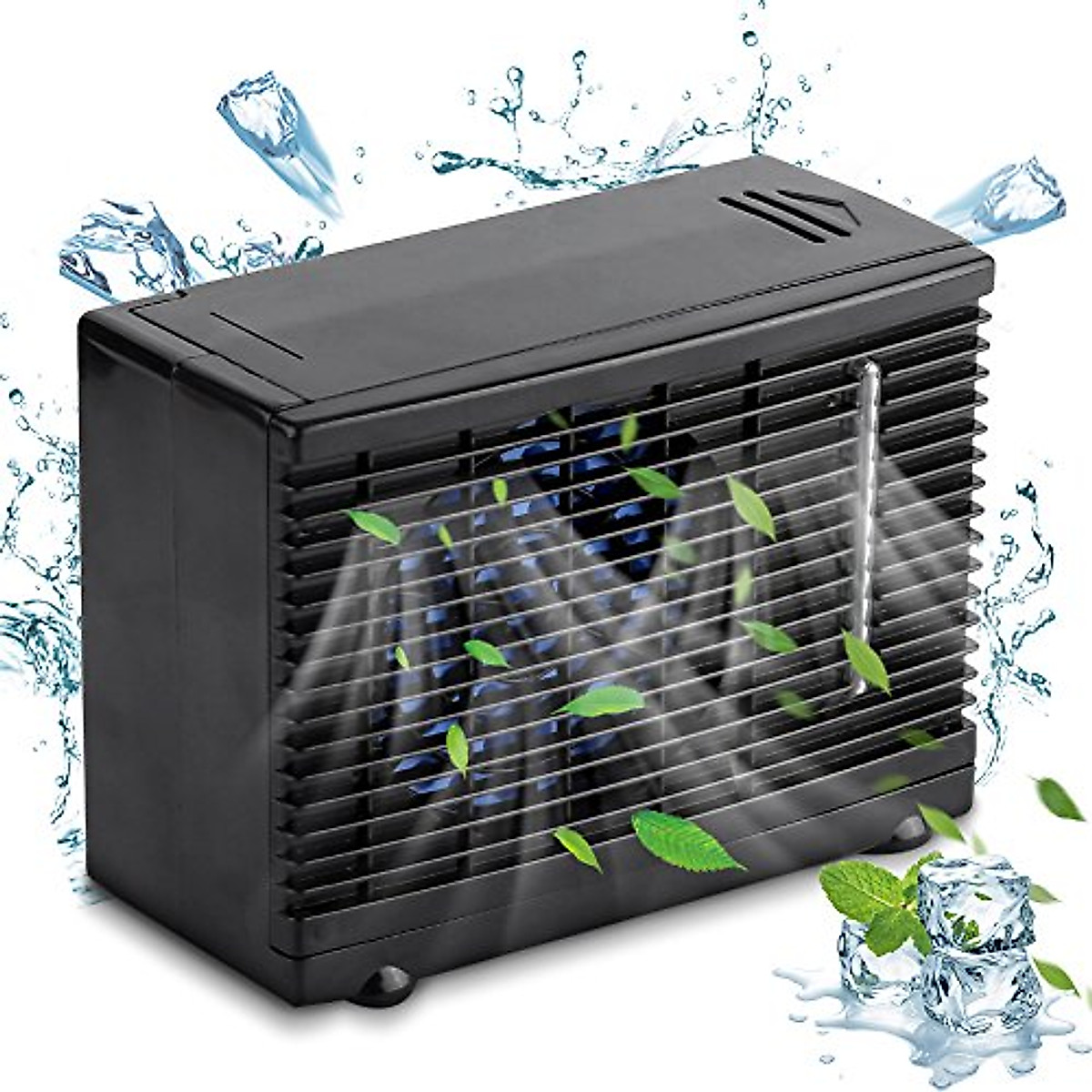 Car Cooling Fan, Portable 12V Home Mini Air Cooler Evaporative Water Cooling Fan, Compact Air Conditioner Fan for Car Truck Van SUV RV Use