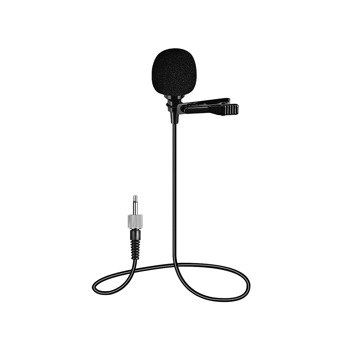 HOTEC Replacement Lapel Microphone with 3.5mm Locking Screw Plug, Unidirectional Microphone Replacement Mic Compatible Wireless Bodypack Microphone System