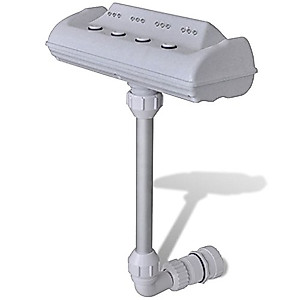 INLIFE Waterfall Swimming Pool Fountain with 12 LED Lights,Cascade Swimming Pool Fountain for Garden Outdoor