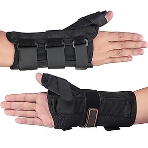 kefit Wrist Brace with Thumb Spica Splint Wrist Support Thumb Spica Thumb Support for Arthritis, Sprains, Carpal Tunnel Pain, Tendonitis (Right,M)