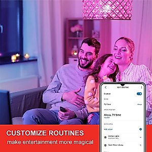Sengled Alexa Light Bulbs, 75W Equivalent, S1 Auto Pairing with Alexa Devices, Smart Light Bulb that Work with Alexa, Bluetooth Mesh Smart Home Lighting, ‎Multicolor Dimmable, No Hub Required,4-Pack