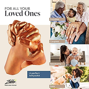 Discovering DIY Hand Casting Kit - Craft Supplies for Plaster Mold w/Molding Powder, Gloves, Paint & Tools - Valentines Day Gifts for Women, Men and Anniversary - Couple Gifts for Adults