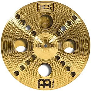 Meinl 14" Trash Stack Cymbal Pair with Holes - HCS Traditional Finish Brass for Drum Set, Made In Germany, 2-YEAR WARRANTY (HCS14TRS)