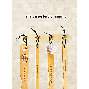 BambooWorx Traditional Bamboo Wooden Back Scratcher - 4 Piece Body Relaxation Massager Set for Men & Women - 17.5" Long Handle, Strong and Sturdy Itching Relief Back Scratchers - 100% Natural Wood