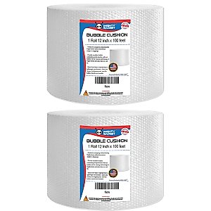 Mighty Gadget 200 feet Small Bubble Perforated Every 12” Cushioning Wrap for Moving & Shipping Bubble Packing Wrap Fragile Items for Extra Protection Clear Bubble Roll Moving Supplies